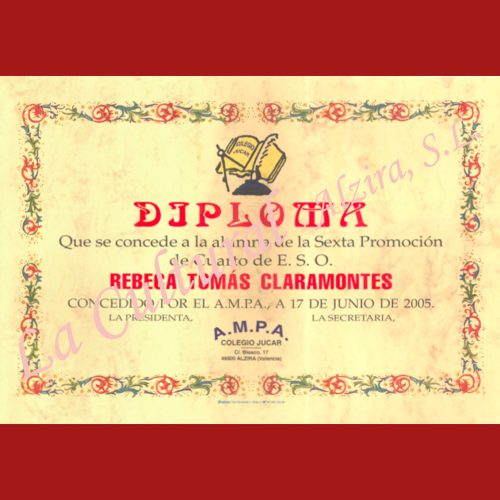 Orla/Diploma Mod. 112 – LA CULTURAL